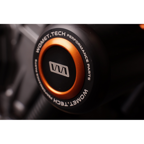 2018-2022 KTM 790 Duke Frame Sliders by Womet-Tech - Fender Eliminators